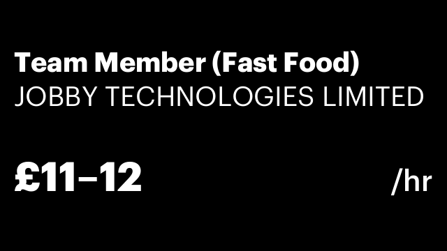 26 Best Fast Food Jobs in United Kingdom (January 2024) | JOB TODAY