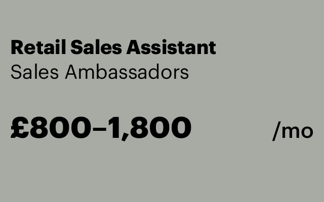 129 Best sales assistant Jobs in London (June 2023) | JOB TODAY